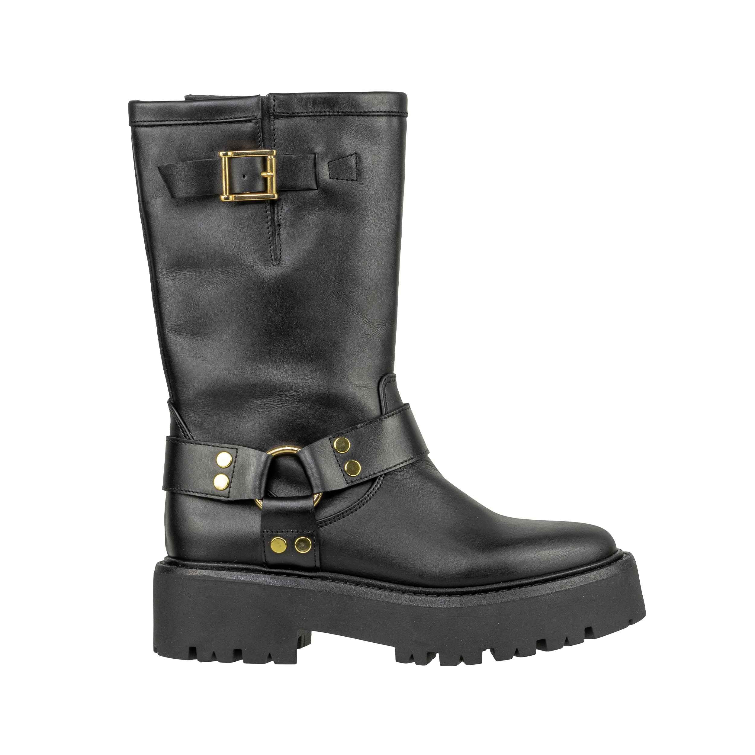 Q79 M3882 STIVALE BIKER VITELLO NERO – Loggi Shop